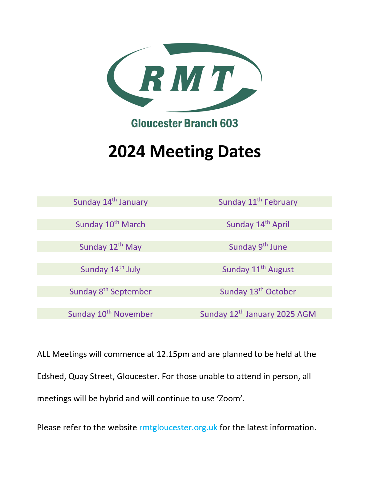 RMT Gloucester Branch - Branch 603